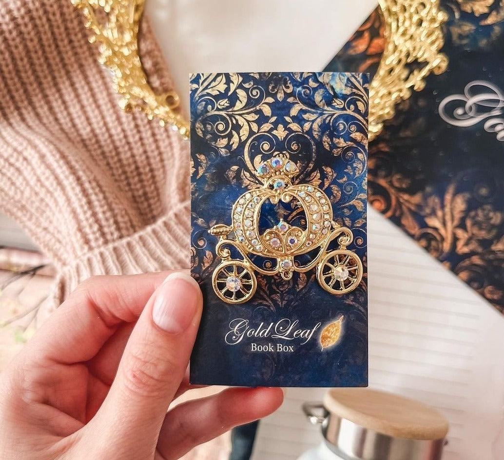 Cinderella Carriage Pin Brooch – Gold Leaf Book Box